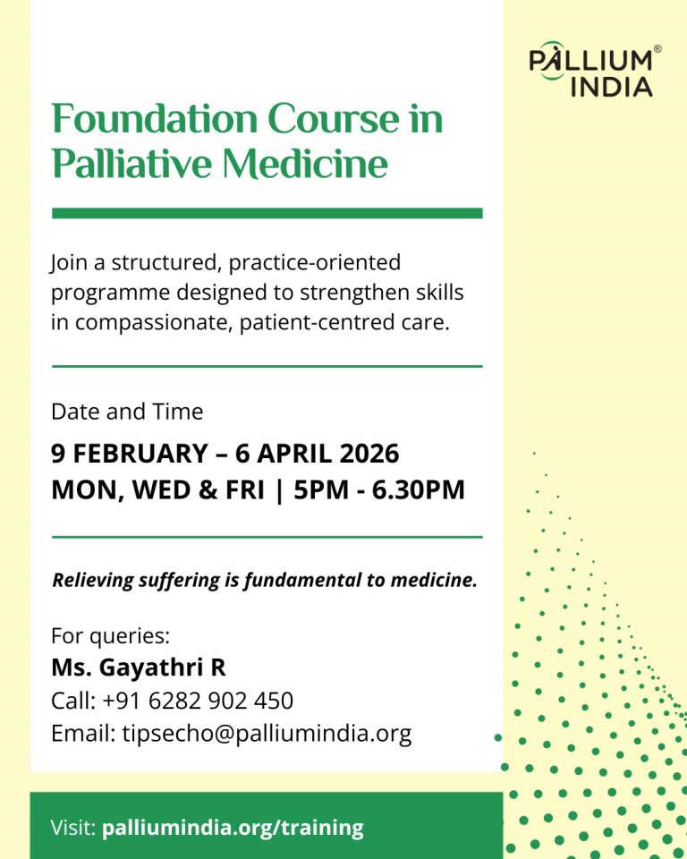 Foundation Course in Palliative Medicine (FCPM) - Pallium India ...