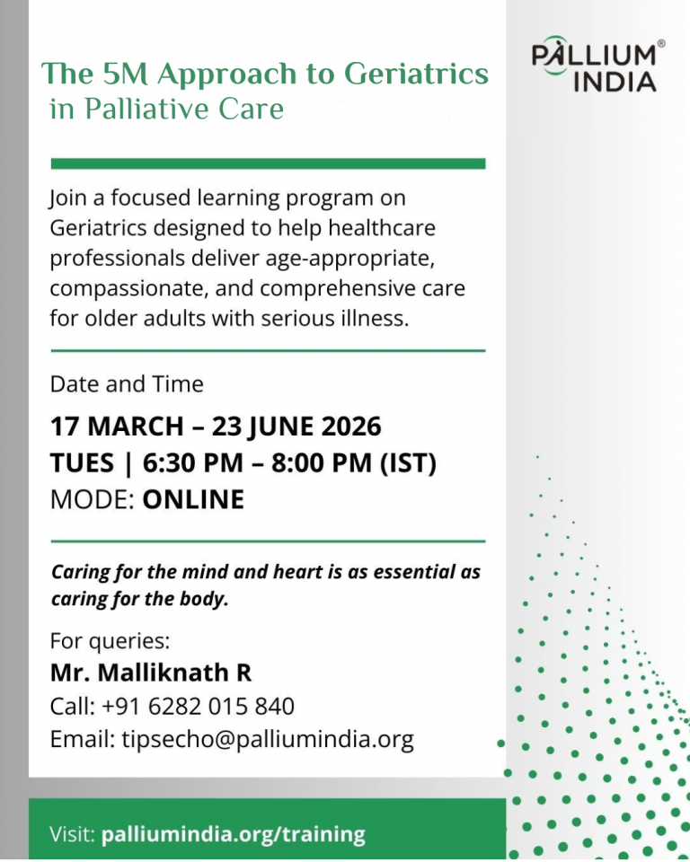 The 5M Approach to Geriatrics in Palliative Care - Pallium India ...